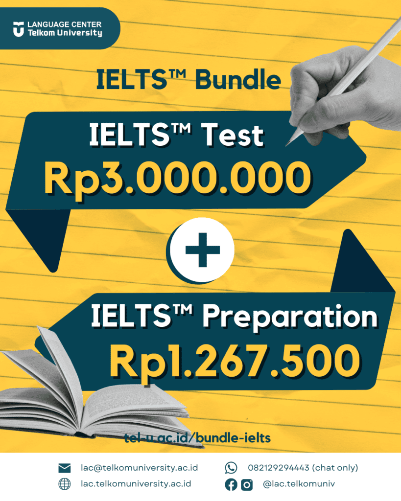 Bundle IELTS™ Preparation + Tes IELTS™ | Telkom University Language Center